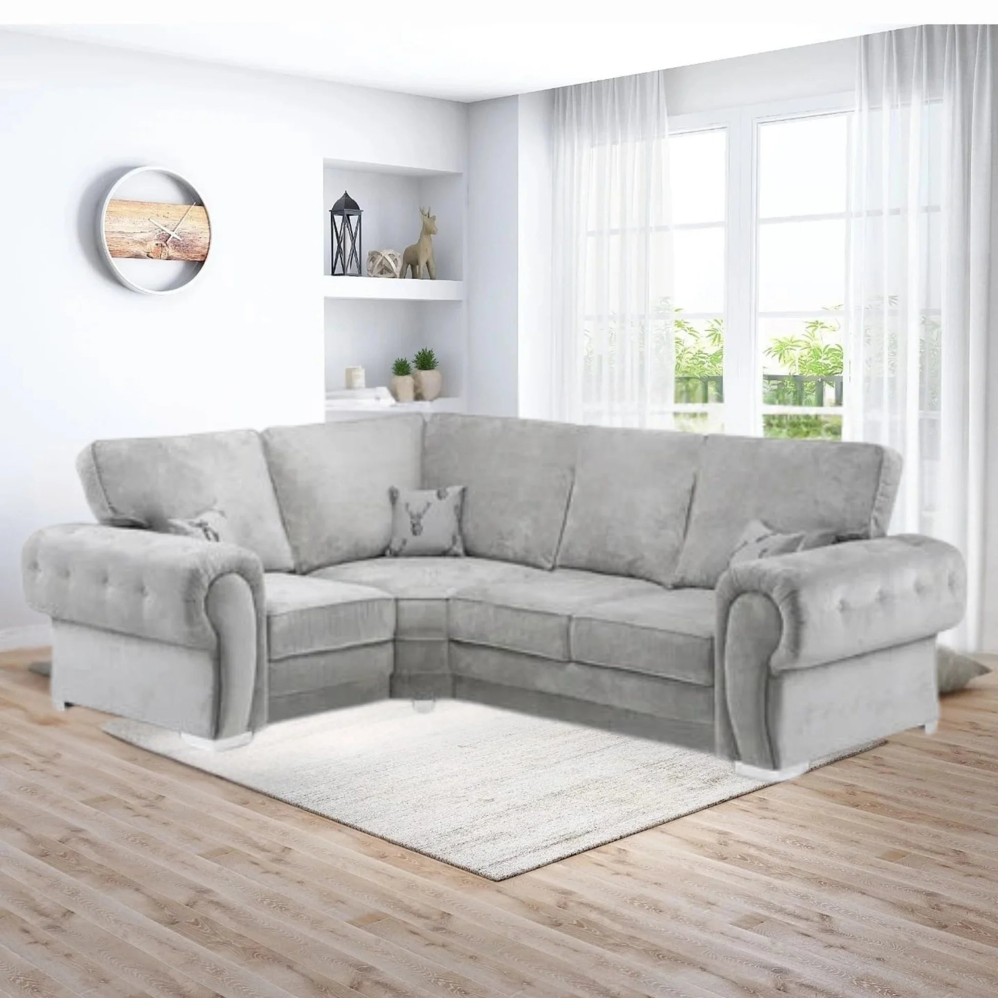 Premium Verona Full Back L Shape Sofa UK | Gamzo Outlet