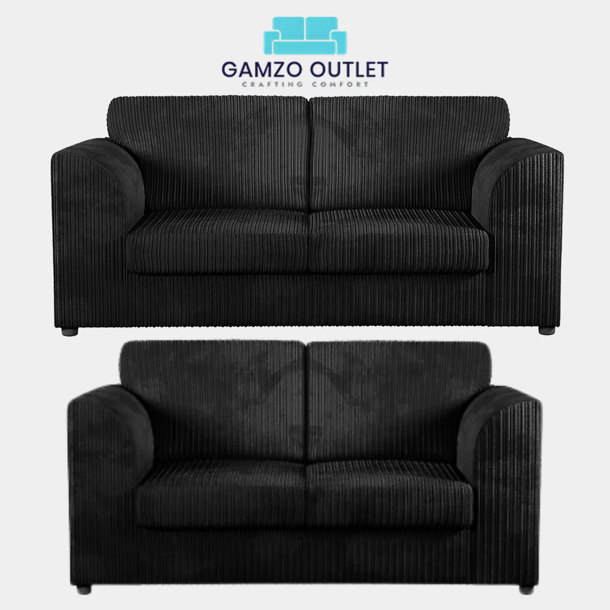 Modern Jumbo Cord Full Back Sofa Set UK | Gamzo Outlet