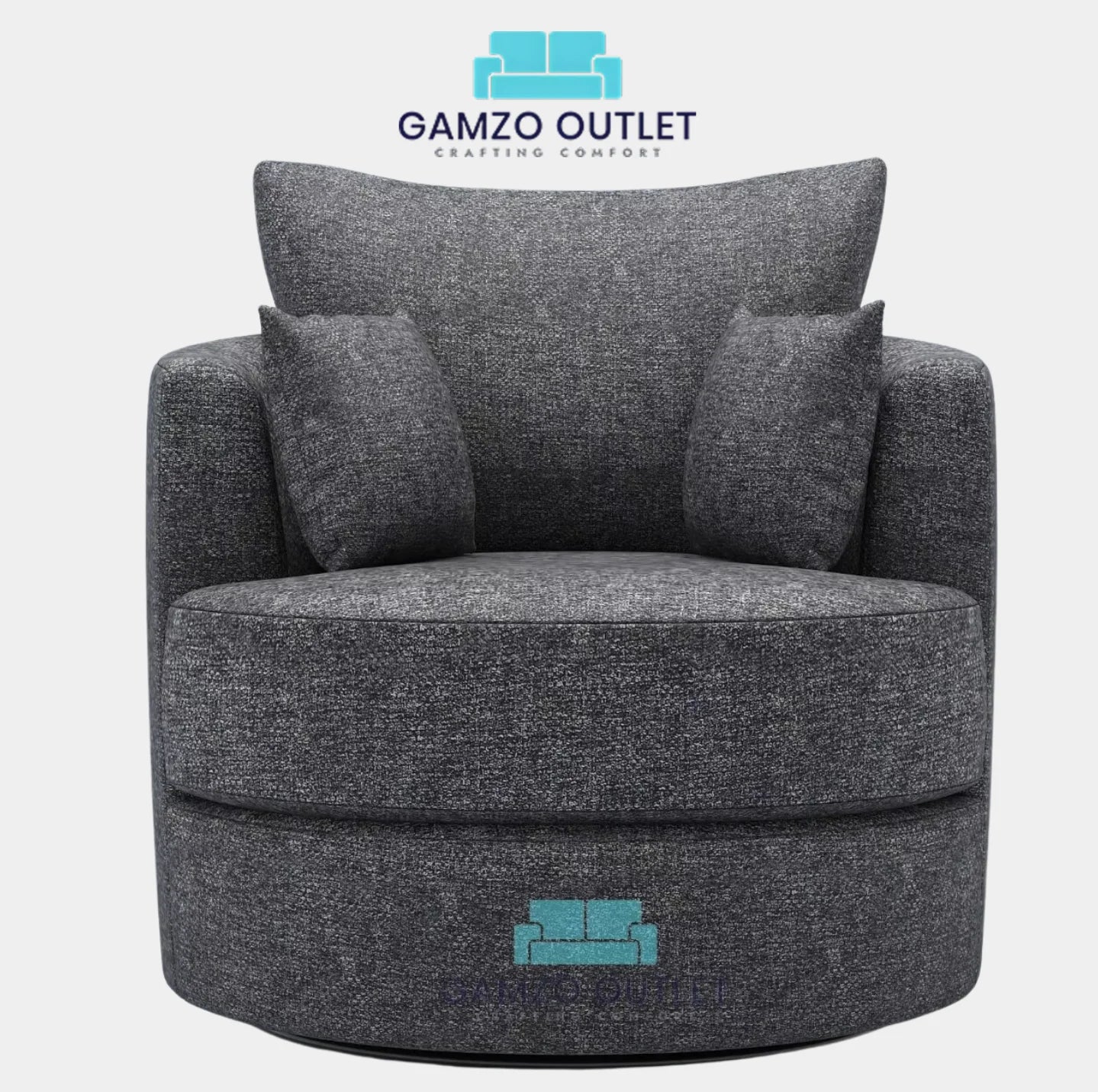 Luxury Lisbon Fabric Swivel Chair UK | Gamzo Outlet